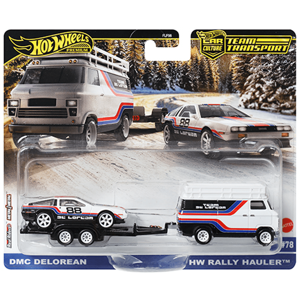Hot Wheels - DMC Delorean & HW Rally Hauler - 2025 Team Transport Seri ...