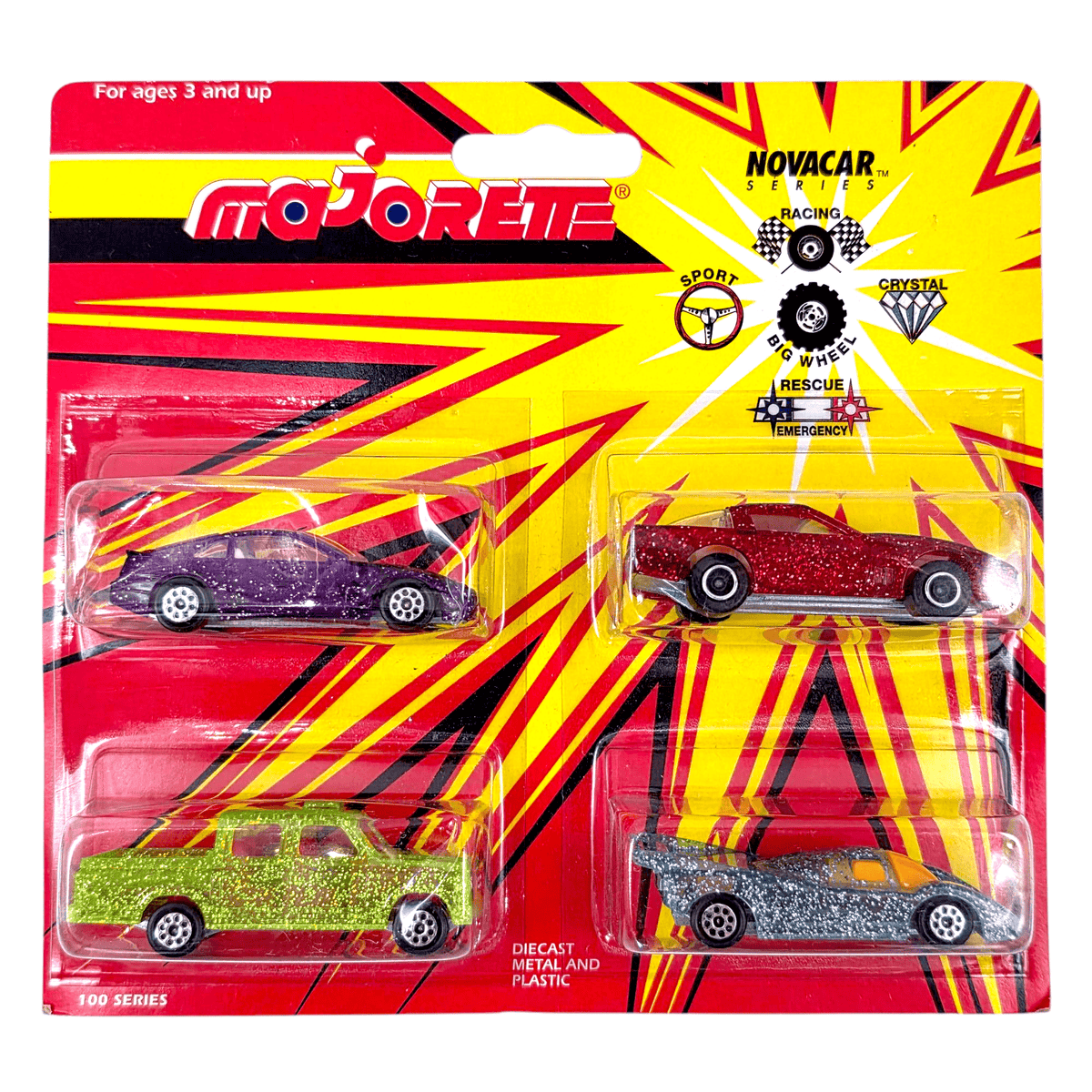 Majorette - Novacar Series Super Crystal 4-Pack - 1990 – Top Collectibles