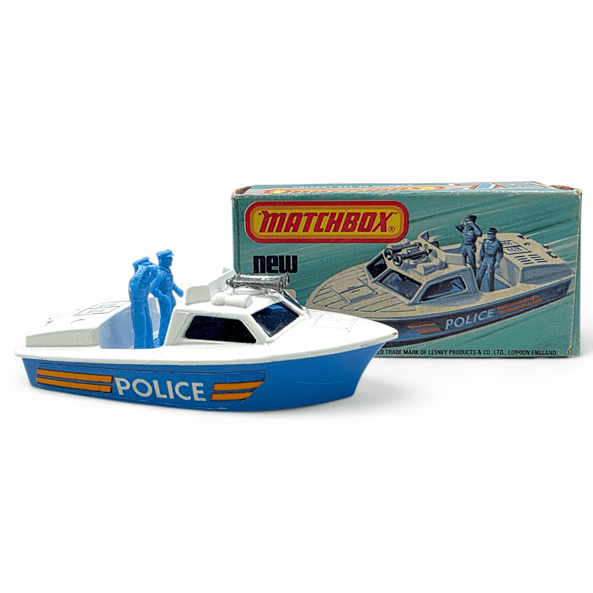 Matchbox - Police Launch - 1977 *Original Box* – Top Collectibles