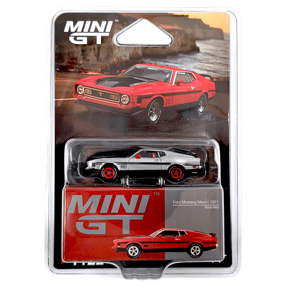 Mini GT - Ford Mustang Mach 1 1971 – Race Red *Chase* – Top Collectibles
