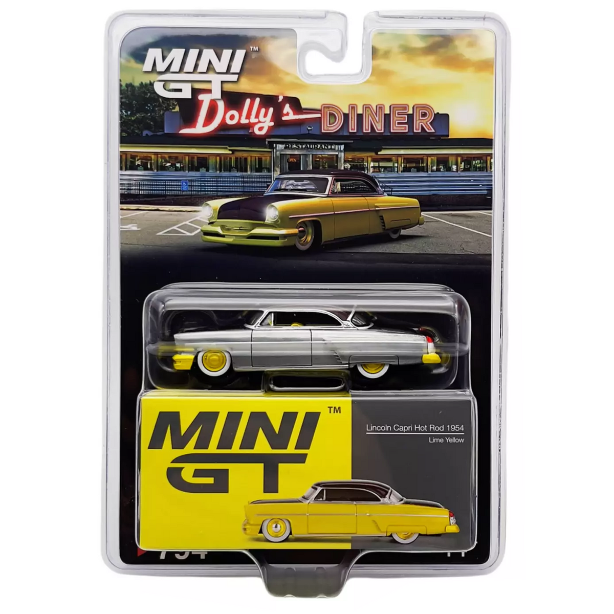 Mini GT - Lincoln Capri Custom Hot Rod 1954 - Lime Yellow *Chase* – Top ...