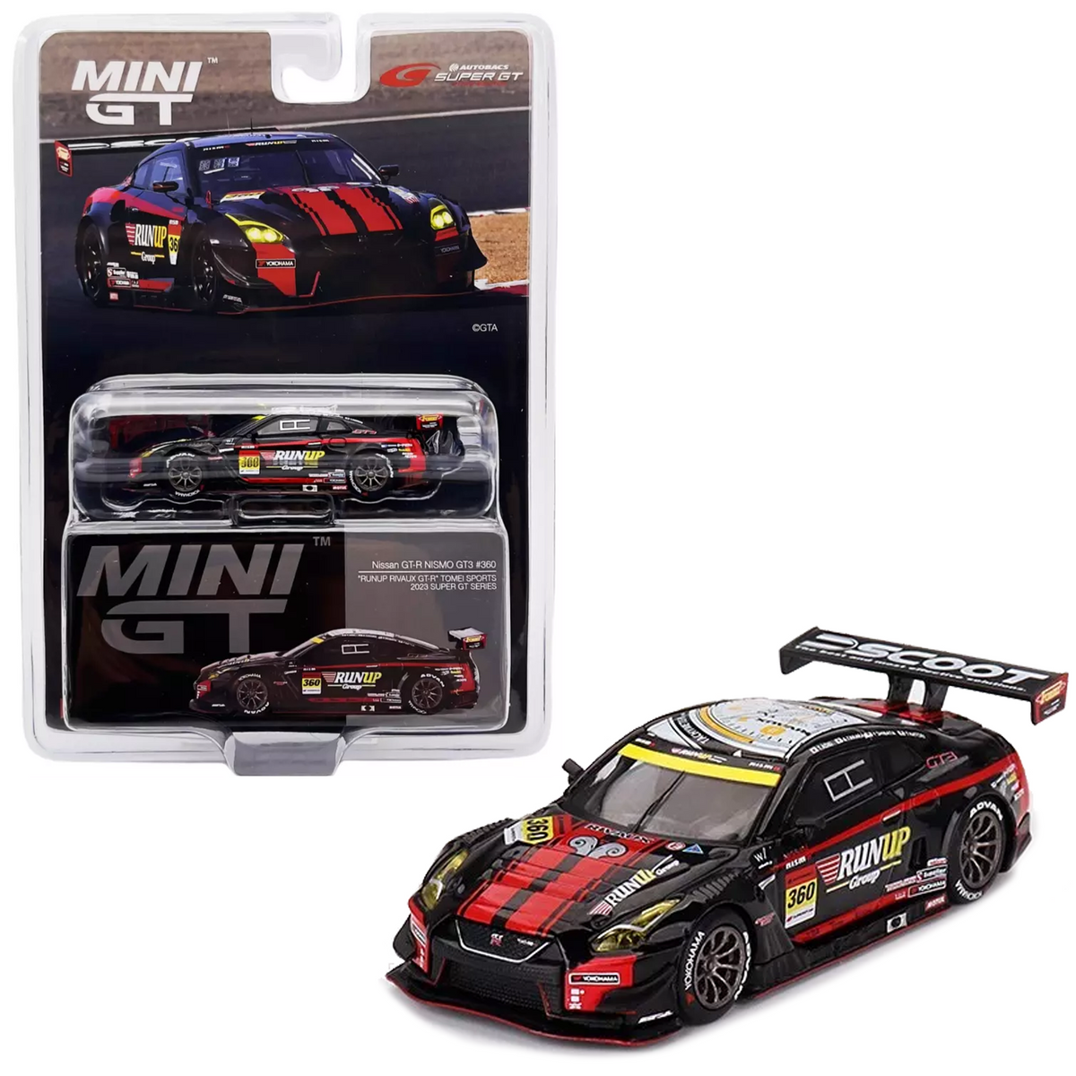 Mini GT - Nissan GT-R Nismo GT3 #360 “Runup Rivaux GT-R” - Super GT Se ...