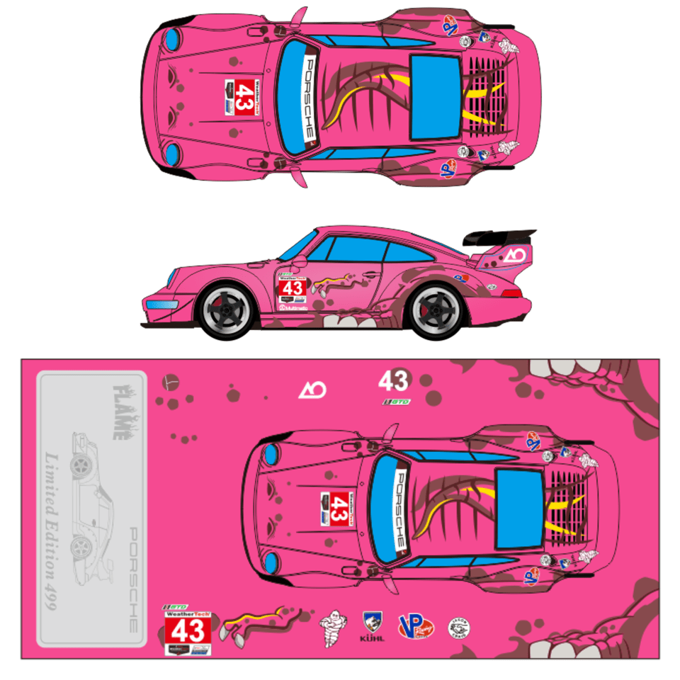Flame - Porsche 964 RWB Wide-Body Modified - AO Racing "Roxy" Livery ...