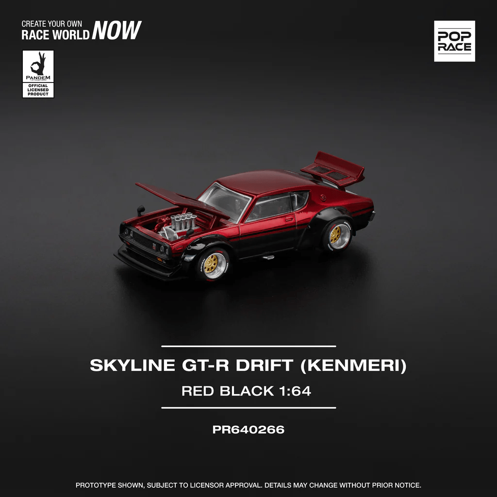 *Pre-Order* Pop Race - Skyline GT-R Drift (Kenmeri) KPGC110 - Red/Blac ...