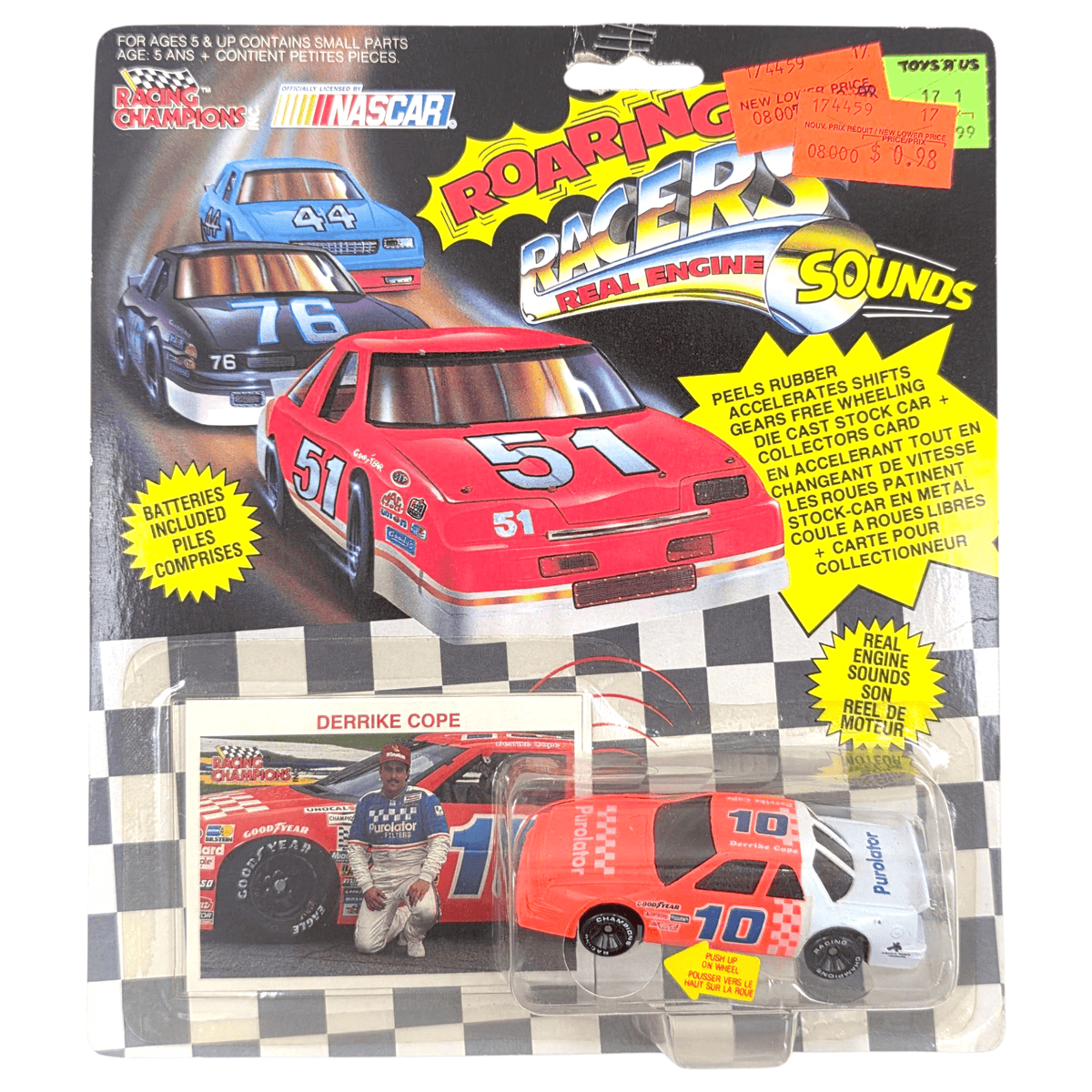 Racing Champions - Derrike Cope Stock Car - 1991 Roaring Racers Sounds ...