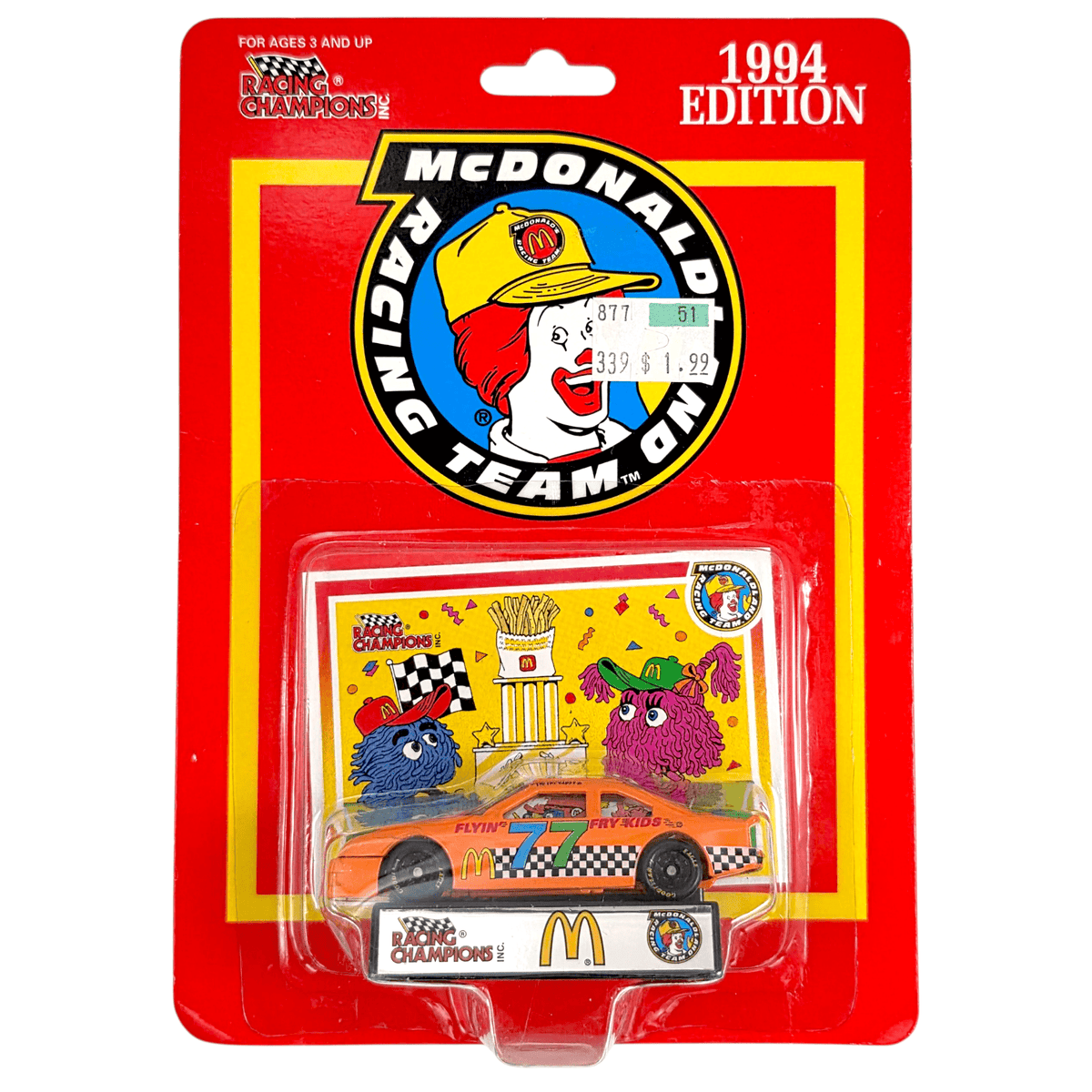 Racing Champions - "Flyin' Fry Kids" Ford Thunderbird Stock Car - 1994 ...